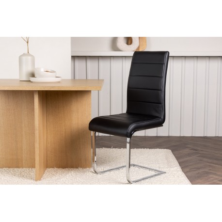 Komfortabel Tempo Spisestol i Sort PU