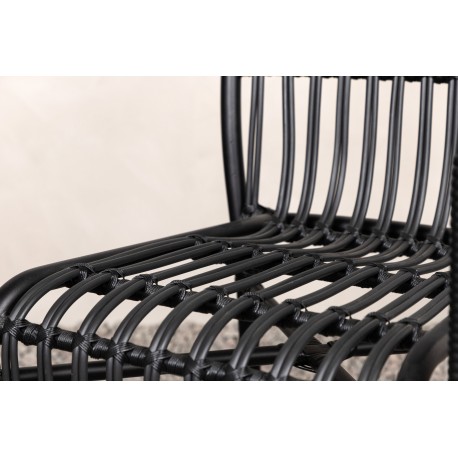 Rizal Lounge Stol - Moderne Udendørs Stol i Sort