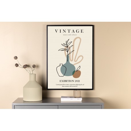 Vintage Plakat - Moderne Abstrakt Kunst