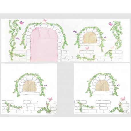 Halvhøj seng med rutsjebane – Pino grå Birdy